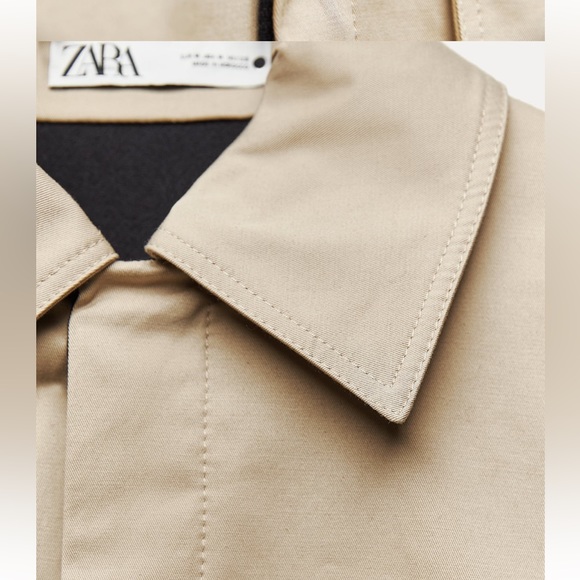 Zara | Jackets & Coats | Zara Contrasting Wool Blend Trench Coat Zw ...